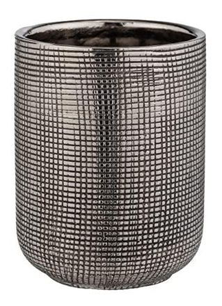 WENKO Zahnputzbecher Mod. Rivara eleganter Zahnbürstenhalter aus hochwertiger Keramik für Bad und Gäste-WC handbemalt geeignet für Zahnbürste Zahnpasta und 