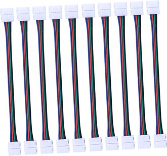 TOPBATHY 10st&uuml;cke Led Rgb Strip Connector Pin Breit L&ouml;tfrei Flachkabel Verbinder F&uuml;r Rgb Led Streifen Kompatibel Mit Wasserfesten Wasserfesten B&auml;ndern