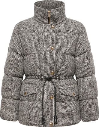 Moncler Moncler Diaphanes Hooded Short Down Jacket, Women, Gray, Size: 00