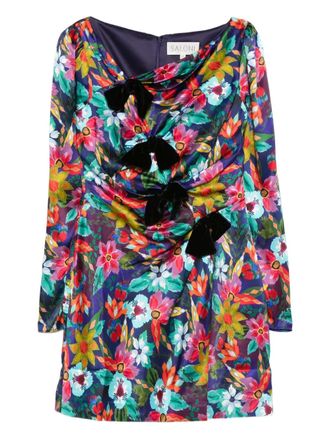 Saloni Kelly Minikleid - Blau