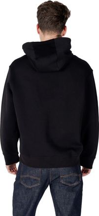 A|X Armani Exchange Logo-Embroidered Cotton Hoodie - Black