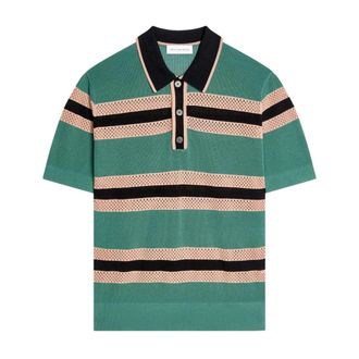 Dries Van Noten Homme, Tops, Vert, Taille: XL Mercy Stripe MK Polo
