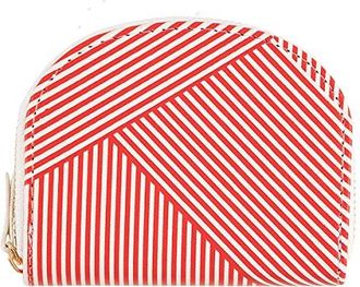 Draeger Mixte Porte-monnaie - Rayures Blanches et Rouges Porte Monnaie, Marron, 12 x 9 5 x 2cm EU