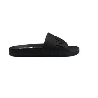 GCDS Logo Chain Sliders Schwarze Gummisandalen - - Shoes - Herren - Schwarzk - 41 EU