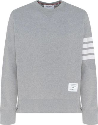 Thom Browne Homme, Sweatshirts et sweats &agrave; capuche, Gris, Taille: M SweaT-shirt Gris 4-Bar