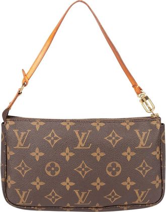 Louis Vuitton Crossbody Bags - Louis Vuitton Canvas Monogram Pochette Accessoire - Gr. unisize - in Braun - für Damen