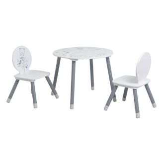 M&S Collection M&s - Table + 2 chaises Blanc / Gris nounours