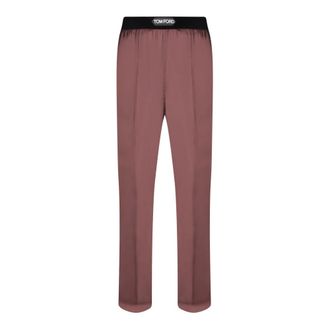 Tom Ford Femme, V&ecirc;tements de nuit et de d&eacute;tente, Brun, Taille: 40 FR Pantalon de Pyjama en Satin de Soie Stretch