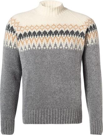 Gran Sasso Herren Stehkragenpullover blau Norweger