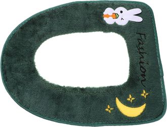 BESPORTBLE BUGUUYO Pl&uuml;sch Toilettensitzbezug mit Rei&szlig;verschluss Haushalts Toilettensitzpolster mit Griff Komfortables Hautfreundliches Wc Sitzkissen f&uuml;r Badezimm