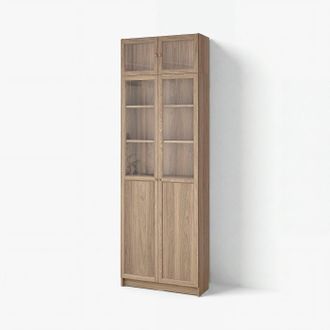 IKEA BILLY / OXBERG B&uuml;cherregal mit Vitrinent&uuml;ren