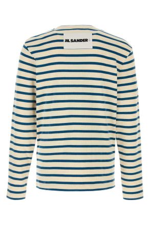 Jil Sander Mens Embroidered Cotton T-Shirt Cornsilk Cotone T-shirts And Polos