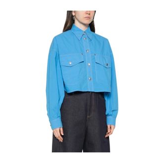 Versace Damen, Blusen & Hemden, Blau, MGr&ouml;&szlig;e