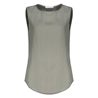 Fabiana Filippi Femme, Tops, Vert, Taille: 32 FR Haut en soie avec micro-perles