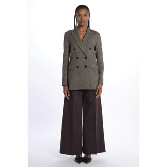 Circolo 1901 Femme, Vestes, Brun, Taille: 44 FR Veste Crois&eacute;e OEil de Perdrix