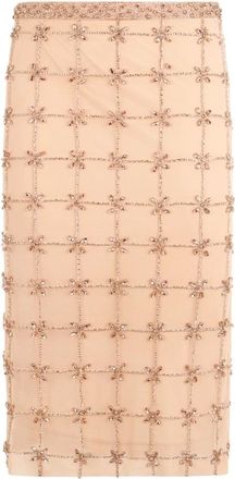 Pinko Pinko, Femme, Jupes, Rose, Taille: 42 FR Jupe ample en tulle avec cristaux