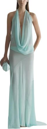 MUGLER Femme, Robes, Bleu, Taille: 36 FR Gowns