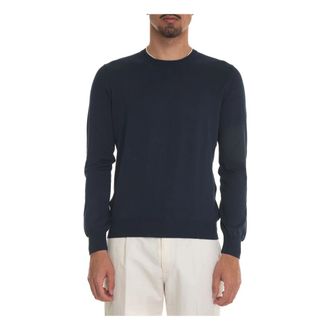 Gran Sasso Baumwoll Rundhals Pullover - - Knitwear - Herren - Blau - 3XL