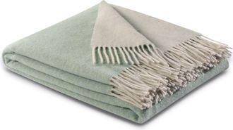 BIEDERLACK Plaid Schurwolle/Kaschmir Mint/Creme Gr&ouml;&szlig;e 150x200 cm