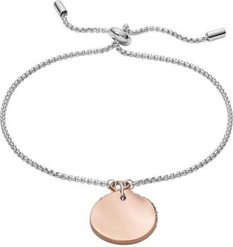 Skagen Bracelet Pour Femmes Katrine, Longueur : 216mm, Largeur : 15.5mm Bracelet En Acier Inoxydable 2 Tons, SKJ1591998, Ton argenté
