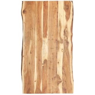 vidaXL Table en bois acacia en bois massif en t&ecirc;te de diff&eacute;rentes tailles Taille : 120x60x3