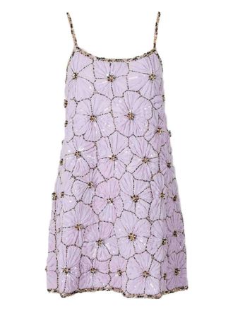La DoubleJ Minikleid mit Pailletten - Violett