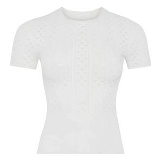 J.W.Anderson Knitted Pointelle Crew Neck T-Shirt - - Tops - Damen - Wei&szlig; - L