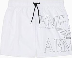 Emporio Armani Mid Boxer Maillot de Bain, White, XS Homme