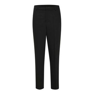 Kaffe Pantalon taille haute &agrave; fermeture &eacute;clair Noir Profond - Femme - Pantalons - Noir - Taille: 40 FR