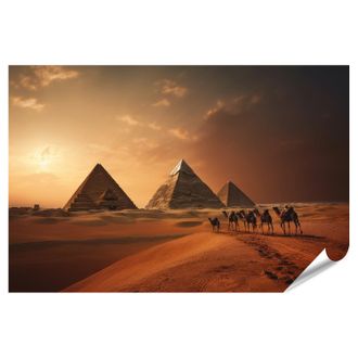 Islandburner XXL Bild Poster Pyramiden Gizeh Ägypten Reisefotografie Premium Bilder Fotodruck JDCV-PKL