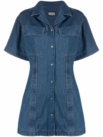 Diesel robe-chemise en jean - Bleu