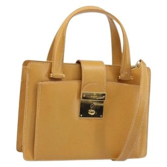 Gucci Sac &agrave; main vintage en cuir Pre-owned - Femme - Pre-owned - Beige - Taille: ONE Size