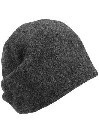 Loevenich Beanie | 100% Wolle | Gefalteter Rücken | Warmes & Weiches Design | Komfort & Stil Charcoal