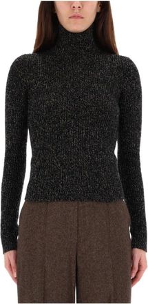 Max Mara Femme, Pulls, Noir, Taille: 40 FR Col roul&eacute;s