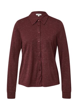 s.Oliver Hemdbluse mit Glitzergarn und verlängertem Rückensaum