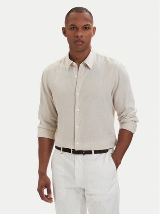 Calvin Klein Hemd LV04LE125G Hellbeige Regular Fit