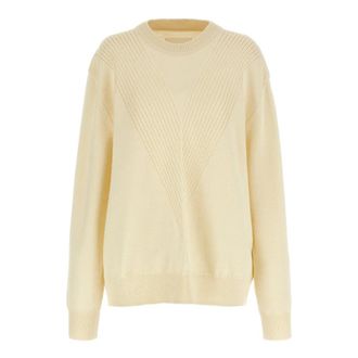 Jil Sander Rundhals-Wollpullover - - Knitwear - Herren - Wei&szlig; - M