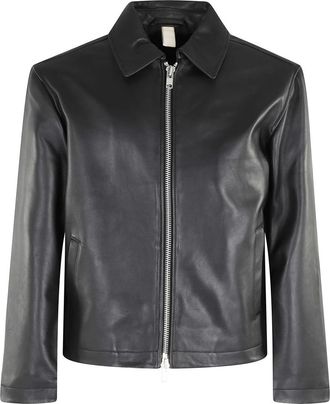 Sunflower Homme, Vestes, Noir, Taille: XL Blouson court en cuir