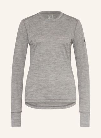 super.natural Longsleeve Sierra Mit Merinowolle grau