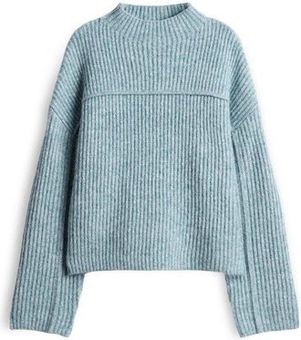 OPUS Strickpullover Poffa aus Rippstrick mit weicher Struktur Weite Silhouette mit weicher Rippstruktur und Biesendetail