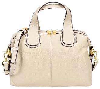 House Of Leather Petit sac &agrave; main en cuir v&eacute;ritable pour femme Dahlia, ecru, Small