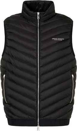 A|X Armani Exchange Mens Essential, Milano/New York, Double face,Down Vest,Green,XL