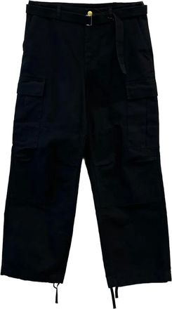 sacai pantalon à taille ceinturée - Noir