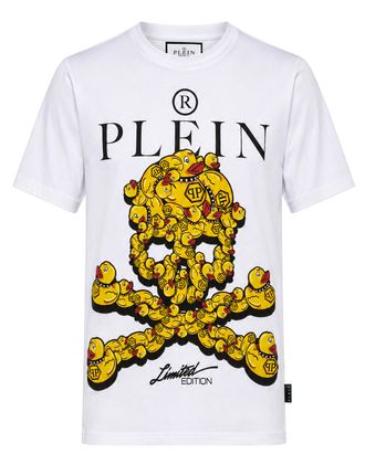 Philipp Plein Kurzarm-Rundhals-T-Shirt Skull