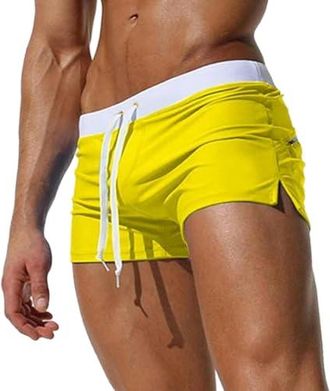 Generic HUIWDP Short de bain respirant &agrave; s&eacute;chage rapide avec poche arri&egrave;re et fermeture &eacute;clair pour homme, A1, 3XL