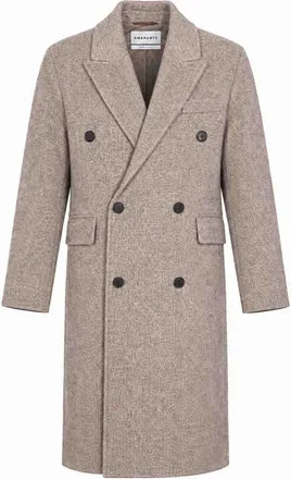Amaranto Manteau Au Genou - Marron Fonc&eacute;