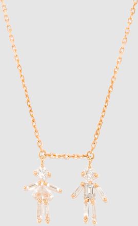 Little Ones Paris Collier Embl&eacute;matique Double Mini Fille Gar&ccedil;on Or Rose