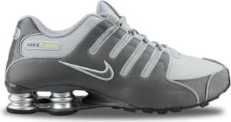 Nike Nike Homme Shox NZ Chaussures pour Le Sport et Les Loisirs en extÉrieur, Gris foncé, Gris foncé, Loup, Gris Volt, Noir, Argent métallisé, 44.5 EU
