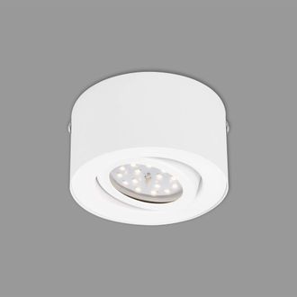 Briloner Briloner Leuchten - LED Aufbauleuchte, Deckenlampe 5 W, Reflektor schwenkbar, 470 Lumen, 3.000 Kelvin, Wei&szlig;, &Oslash; 9cm