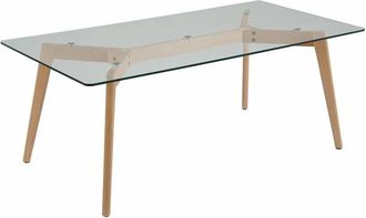 Beliani Couchtisch HUDSON Glas Transparent